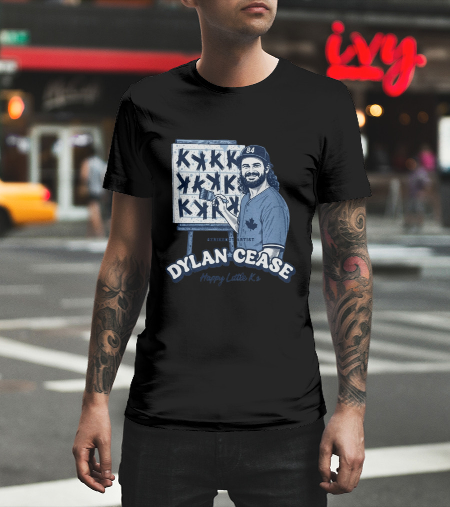 Dylan Cease Blue Jays Strikeout Artist Happy Little K's 84 Cap Maple Leaf T-Shirt