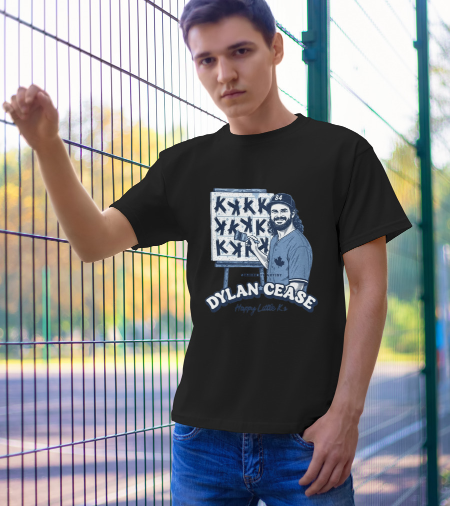 Dylan Cease Blue Jays Strikeout Artist Happy Little K's 84 Cap Maple Leaf T-Shirt