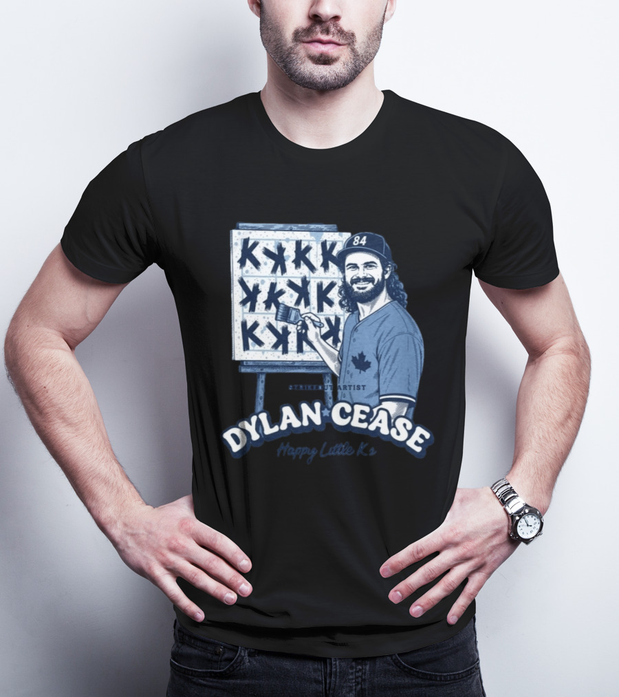Dylan Cease Blue Jays Strikeout Artist Happy Little K's 84 Cap Maple Leaf T-Shirt