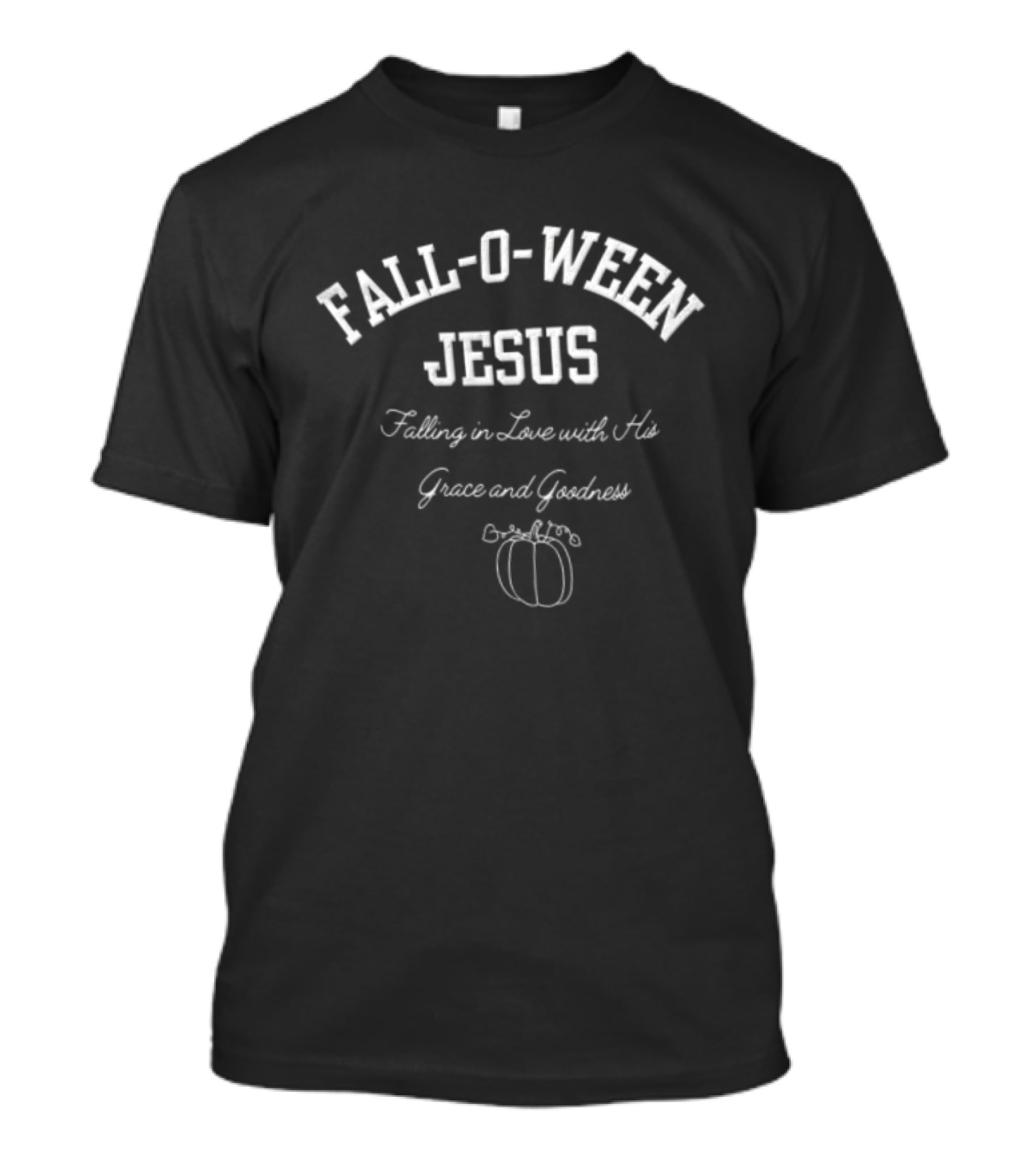 Fall O Ween Jesus Falling In Love With His Grace And Goodness Pumpkin T-Shirt