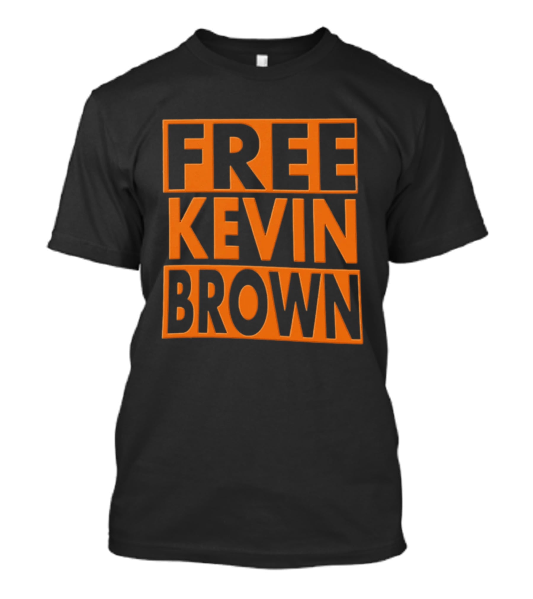 Free Kevin Brown Bold Orange T-Shirt