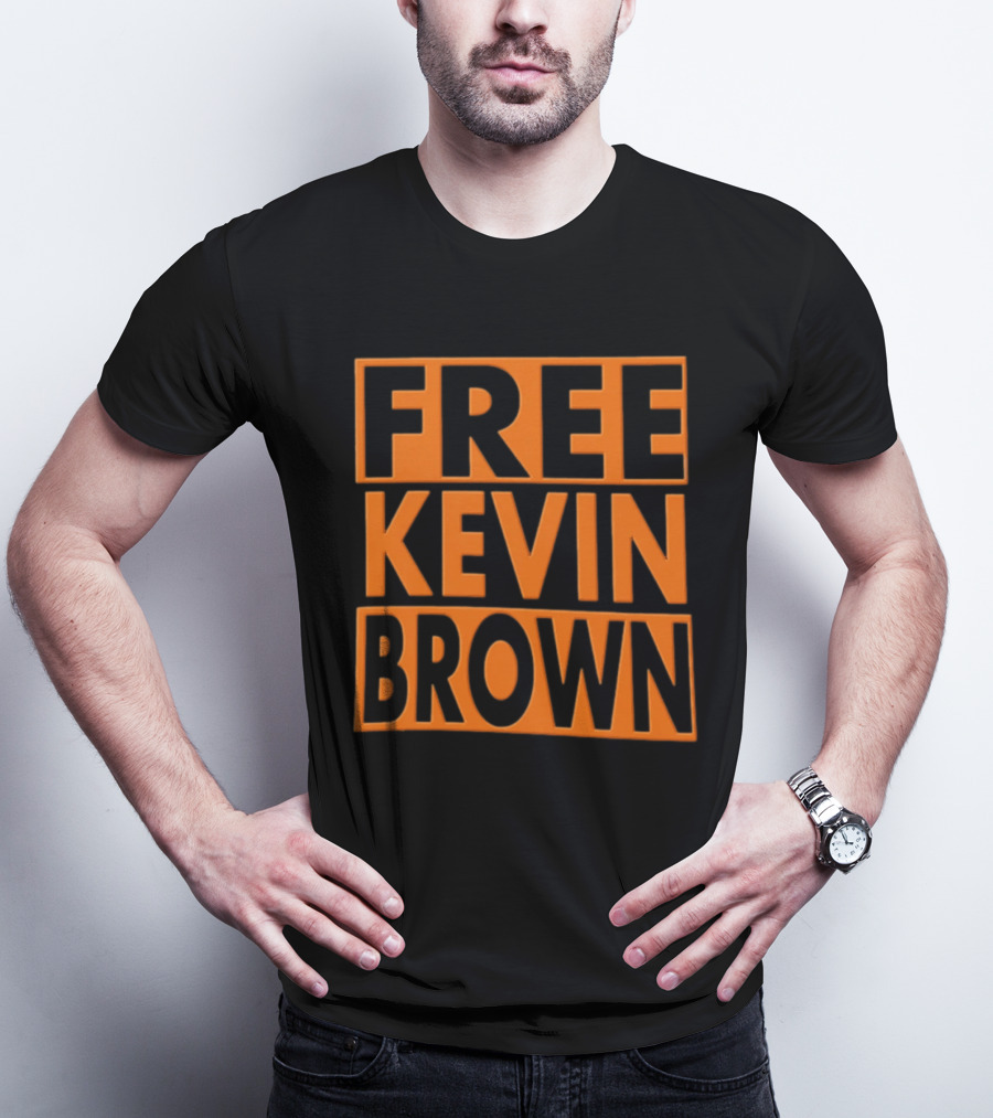 Free Kevin Brown Bold Orange T-Shirt