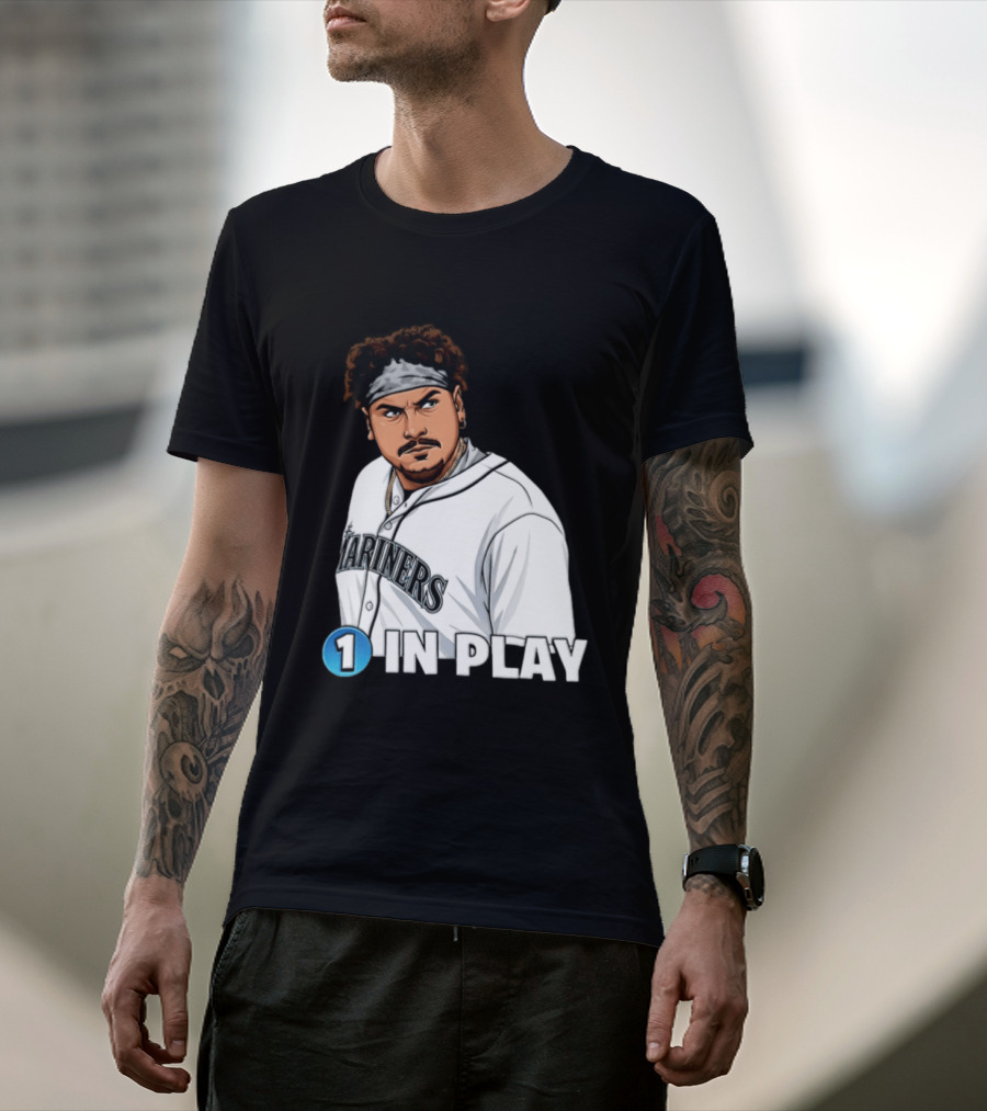 Josh Naylor Mariners 1 In Play Seattle MLB 2026 T-Shirt