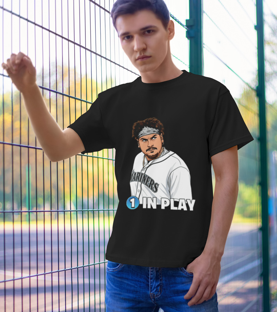 Josh Naylor Mariners 1 In Play Seattle MLB 2026 T-Shirt