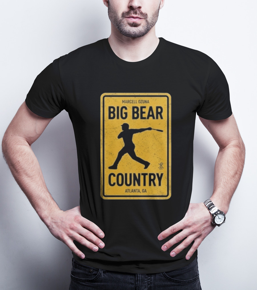 Marcell Ozuna Big Bear Country Atlanta GA Retro Baseball T-Shirt