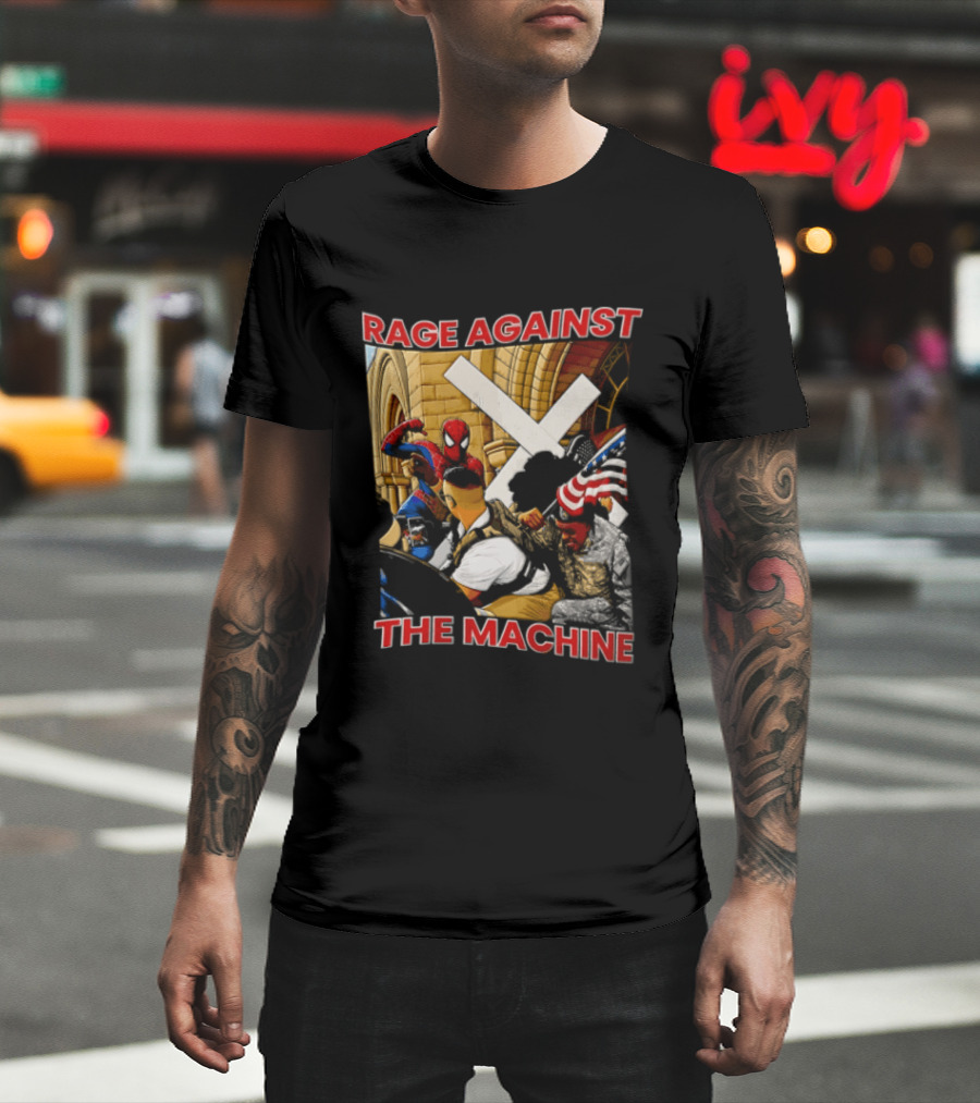 Rage Against The Machine Spider Man Fight Scene T-Shirt