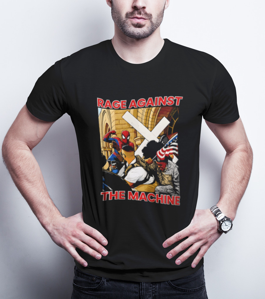 Rage Against The Machine Spider Man Fight Scene T-Shirt