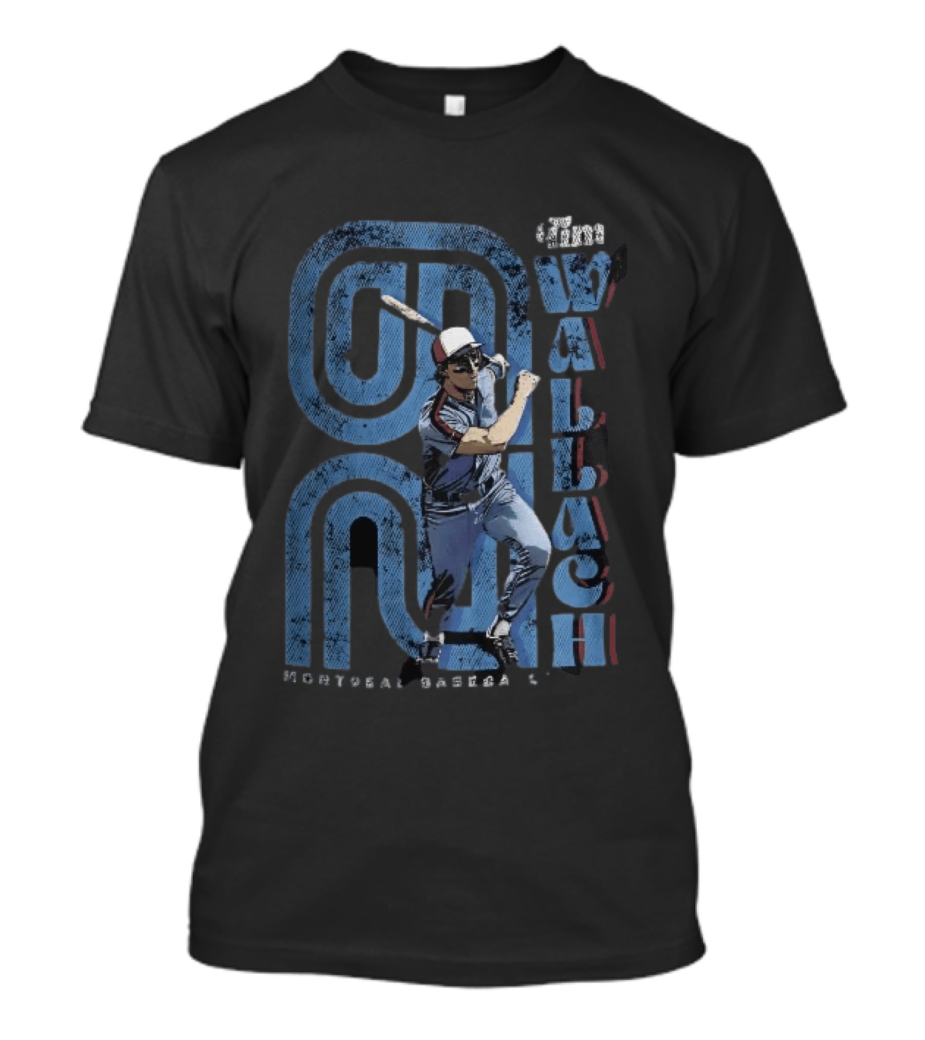 Montreal Baseball Tim Wallach 29 Jersey Number Distressed Batter T-Shirt