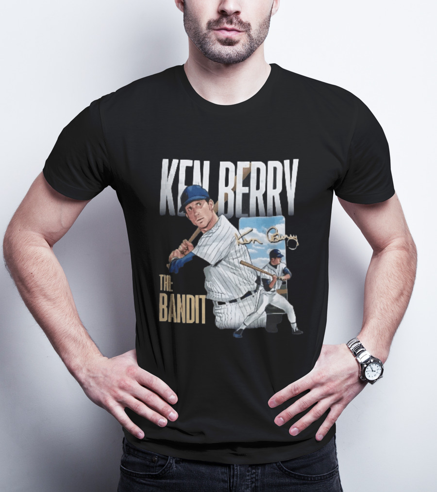 Ken Berry The Bandit Batting Stance With Signature Panel T-Shirt