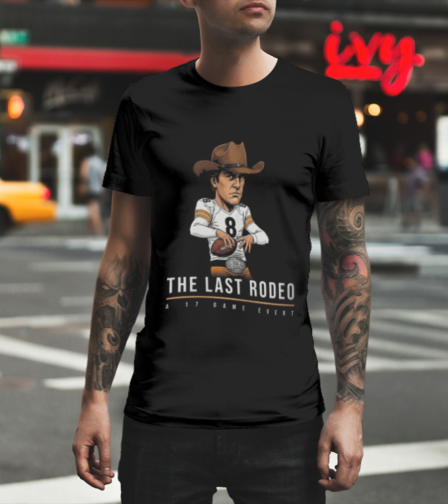 The Last Rodeo 17 Game Event Football Player With Cowboy Hat T-Shirt