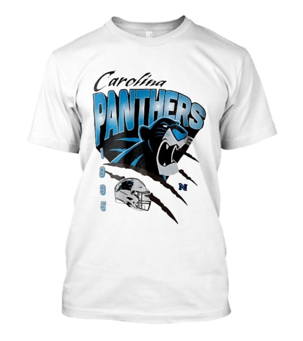 Carolina Panthers 1995 Roaring Head Claw Marks Football Helmet T-Shirt