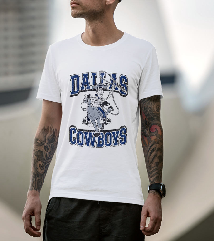 Dallas Cowboys Toy Story Woody Riding Cartoon T-Shirt