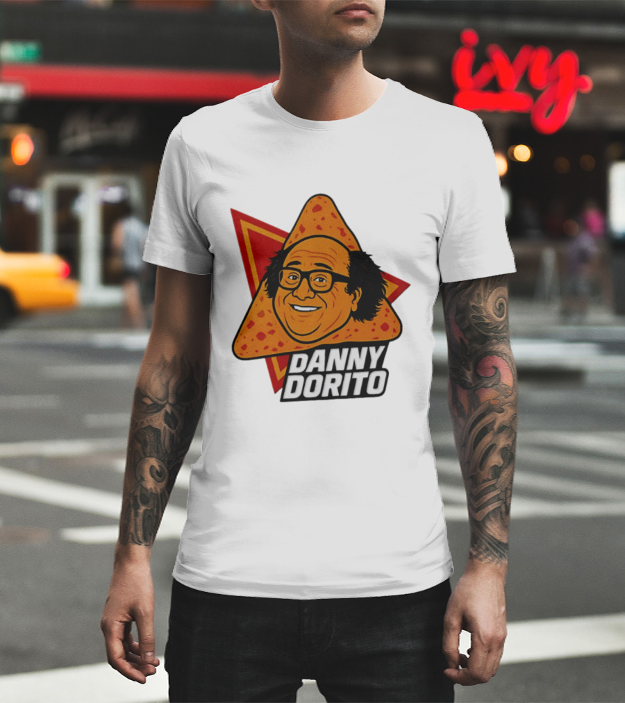 Danny Dorito Crunchy Snack Pun With Iconic Triangular Chip T-Shirt