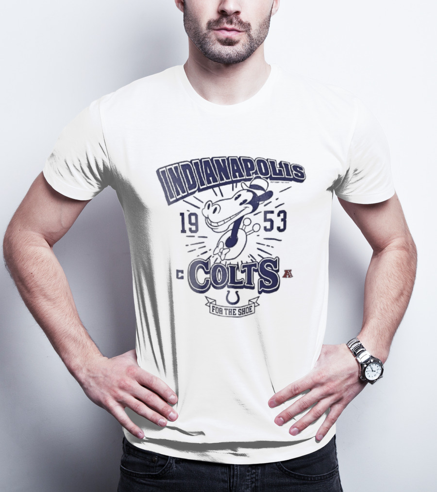 Indianapolis Colts 1953 Cartoon Horse For The Shoe T-Shirt