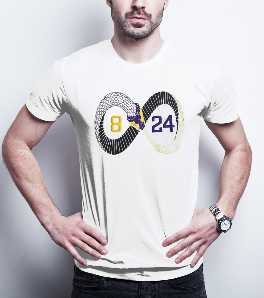 Mamba 8 24 Infinity Kobe Bryant Lakers Basketball Snake Net T-Shirt