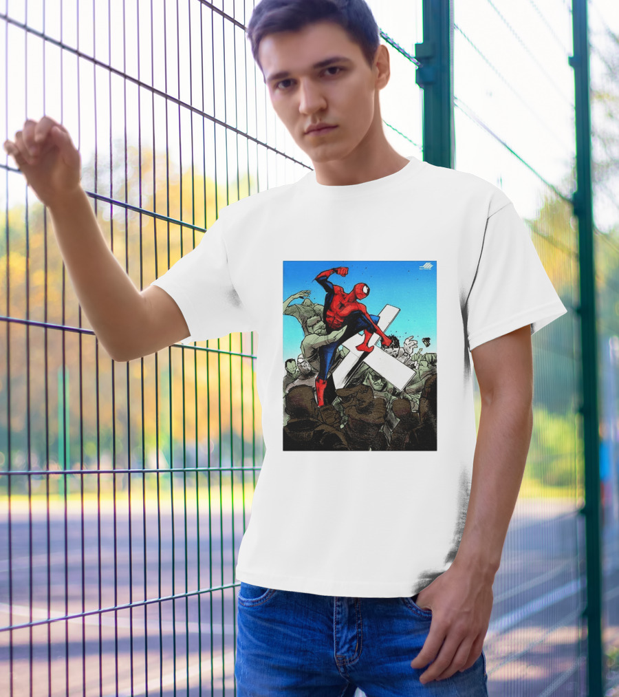 Never Give Up Spider Man Punch Nazis Minnesota Police T-Shirt