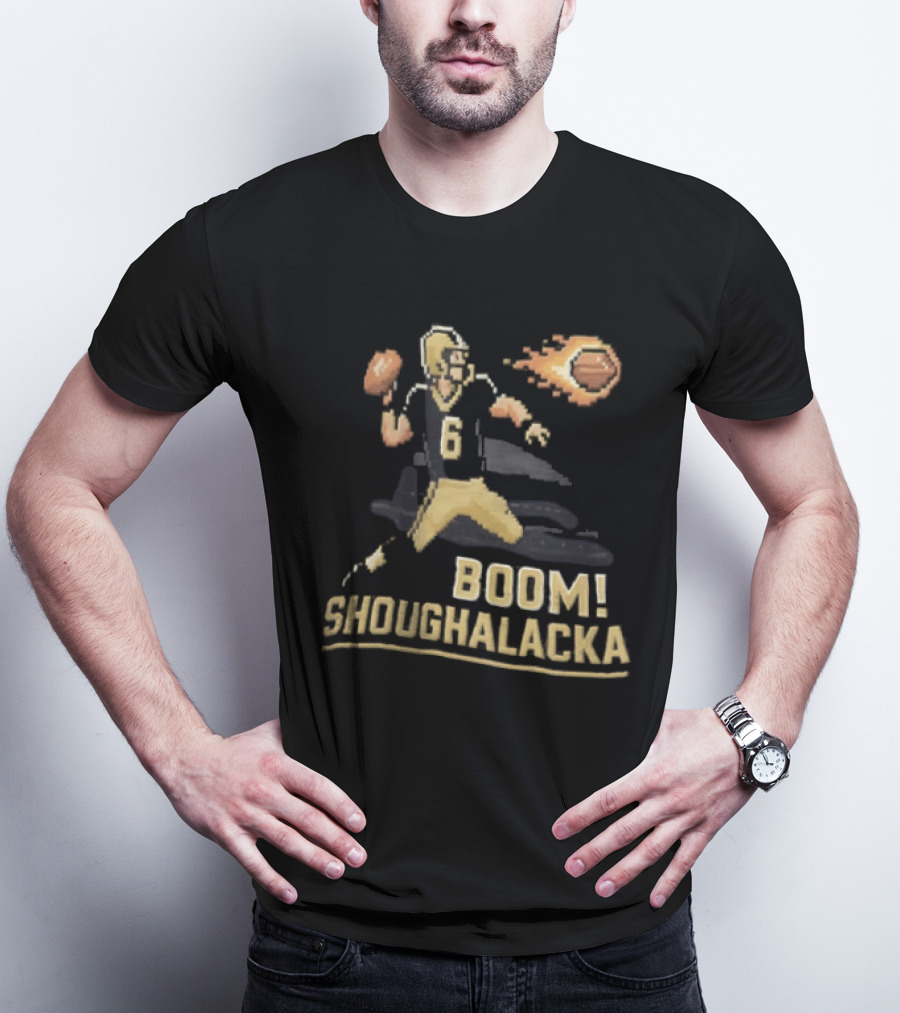 Boom Shoughalacka Football Player Action Burst T-Shirt