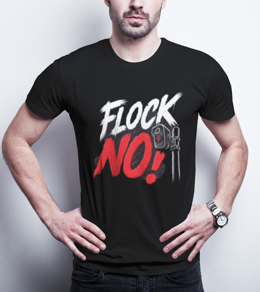 Flock No Surveillance Camera Protest T-Shirt