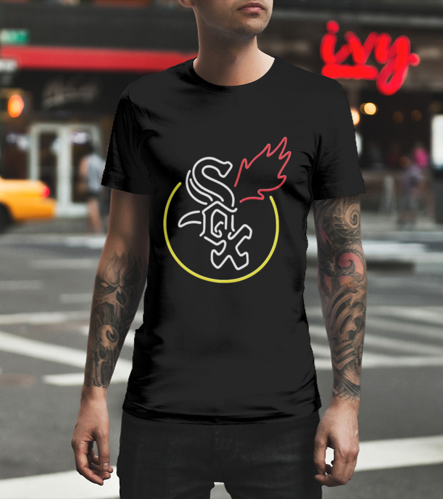Chicago White Sox Neon Style Flame T-Shirt
