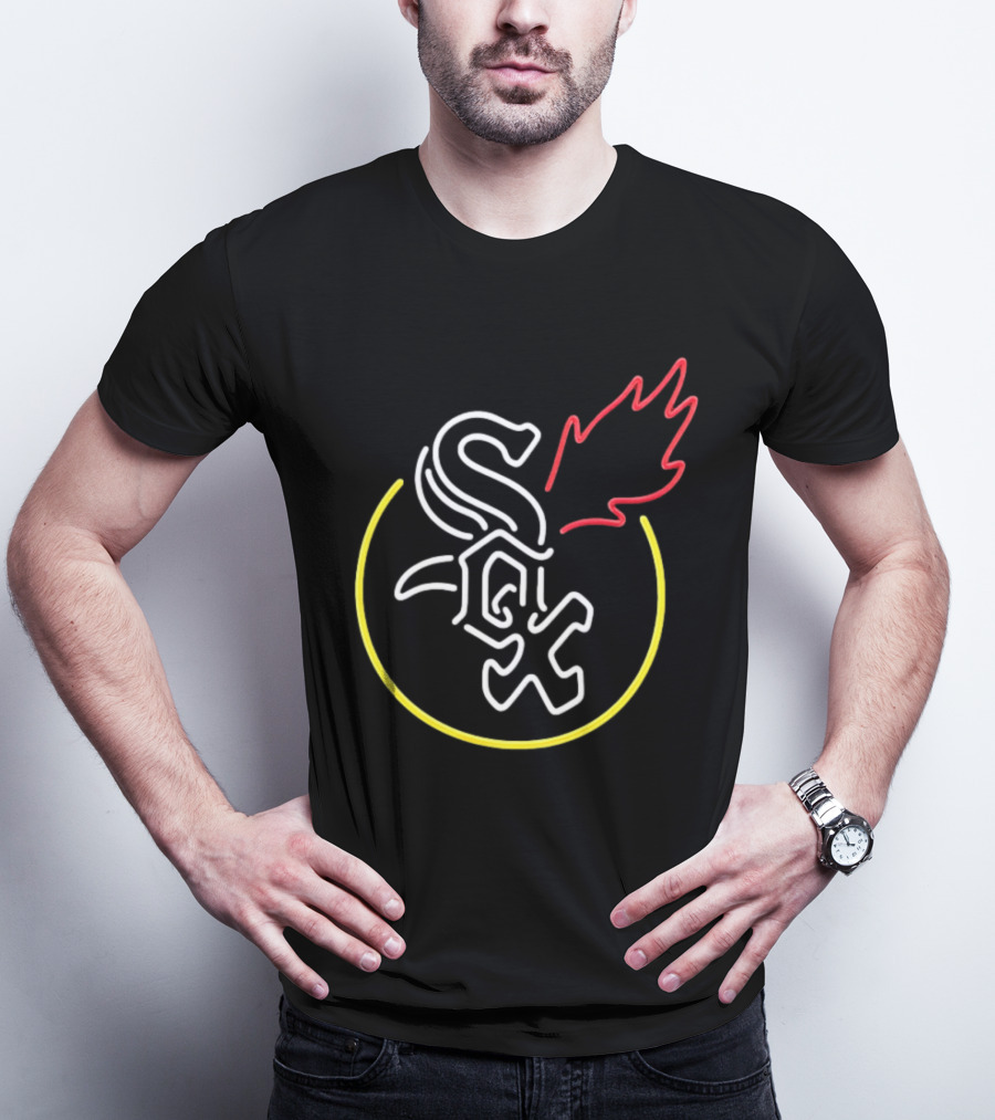 Chicago White Sox Neon Style Flame T-Shirt