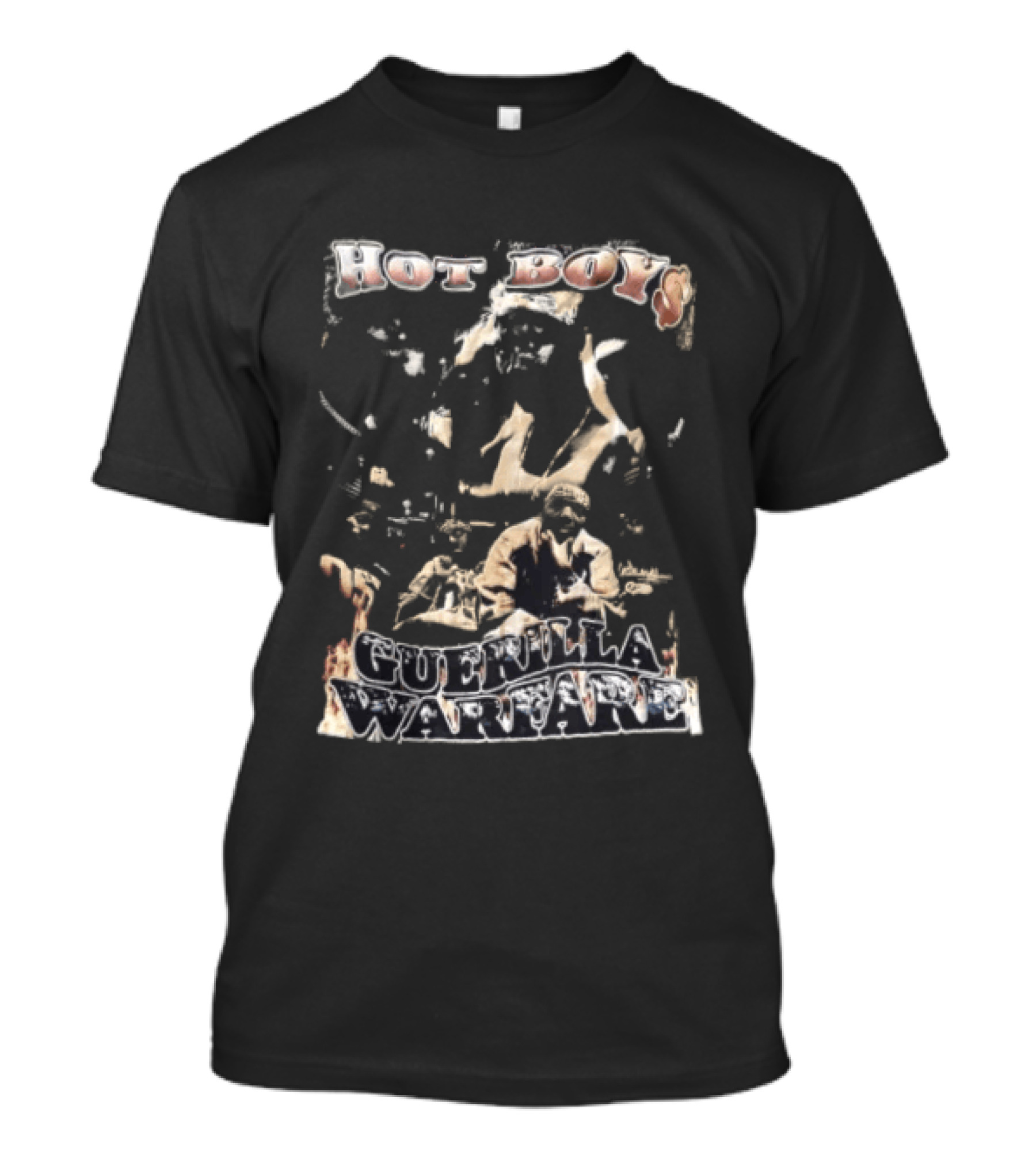 Hot Boys Guerilla Warfare Hip Hop Group Music Nostalgia 90s Album Cover T-Shirt