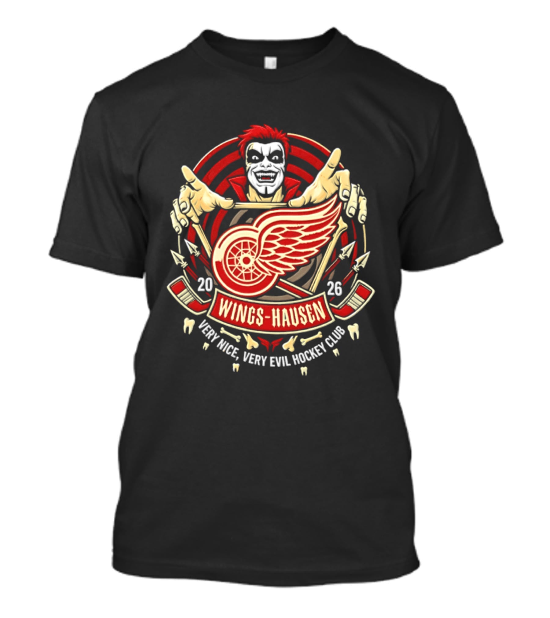 Wings Hausen Detroit Red Wings Very Nice Very Evil Hockey Club 2026 T-Shirt