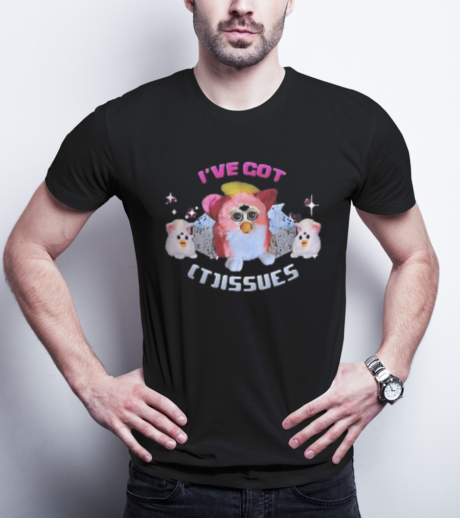I've Got Issues Pink Furby Between Tissue Boxes Baby Furbies T-Shirt