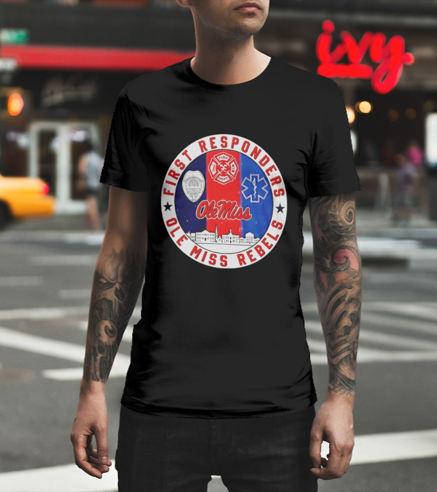 Ole Miss Rebels First Responders Police Fire Dept EMS 2026 T-Shirt