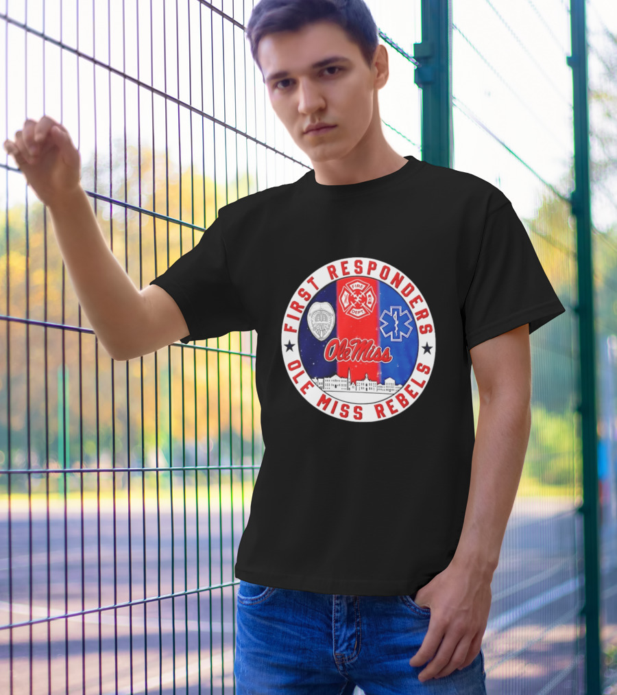 Ole Miss Rebels First Responders Police Fire Dept EMS 2026 T-Shirt