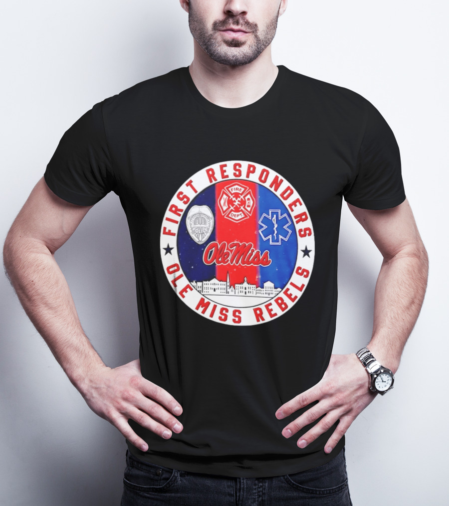 Ole Miss Rebels First Responders Police Fire Dept EMS 2026 T-Shirt
