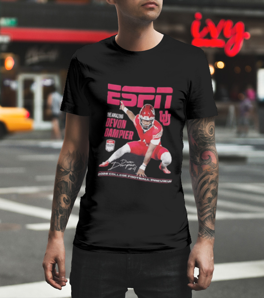 ESPN The Amazing Devon Dampier 2026 College Football Preview T-Shirt
