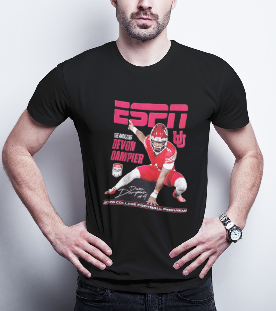ESPN The Amazing Devon Dampier 2026 College Football Preview T-Shirt