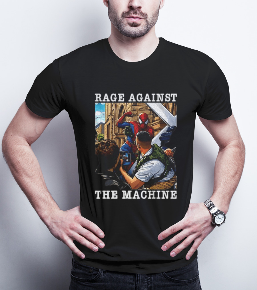 Rage Against The Machine Spider Man Bold Street Art Scene T-Shirt