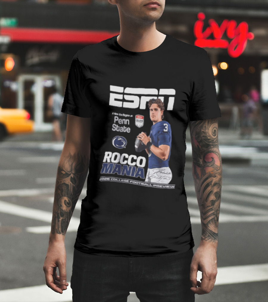 ESPN Exclusive Rocco Mania Penn State College Football Preview 2026 T-Shirt