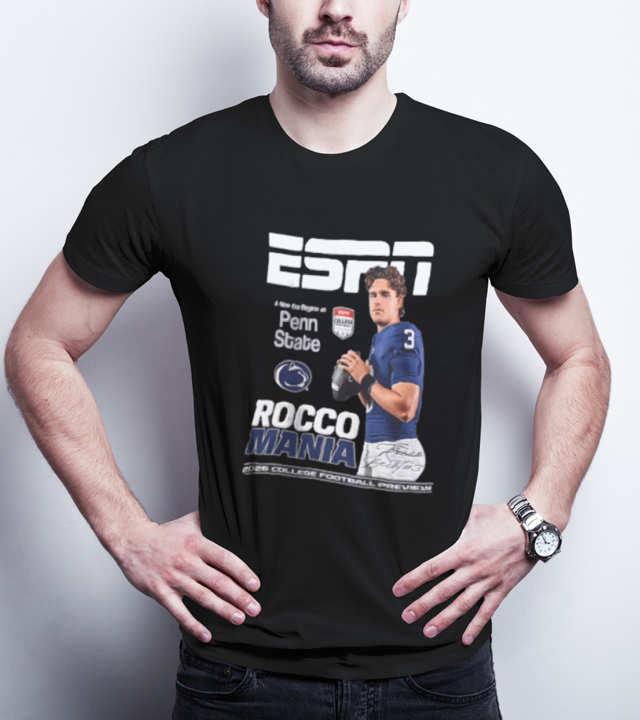 ESPN Exclusive Rocco Mania Penn State College Football Preview 2026 T-Shirt