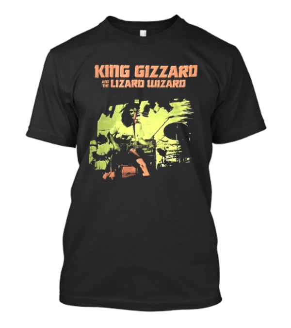 King Gizzard And The Lizard Wizard Live Stage Performance Green Yellow Abstract T-Shirt