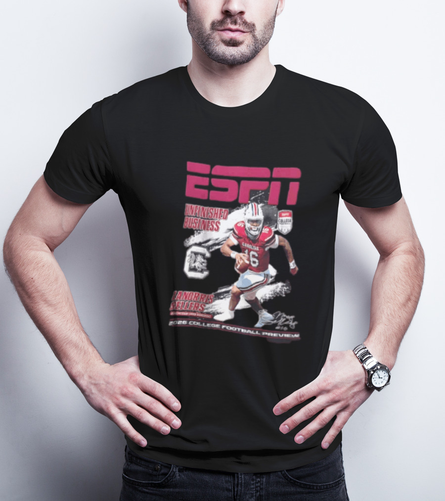 ESPN Unfinished Business LaNorris Sellers South Carolina 2026 College Football Review T-Shirt