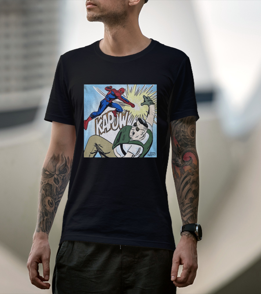Spider Man Kapow Punch Action Jake Lang Amigo Da Militancia T-Shirt