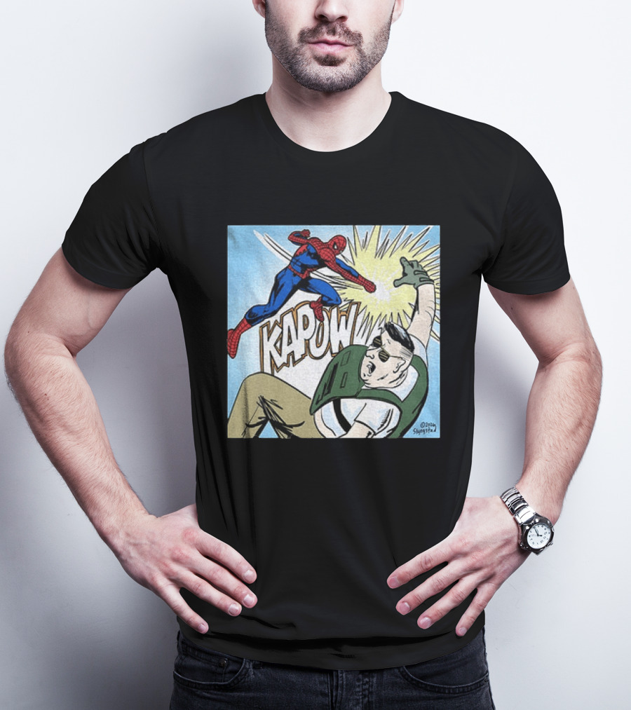 Spider Man Kapow Punch Action Jake Lang Amigo Da Militancia T-Shirt