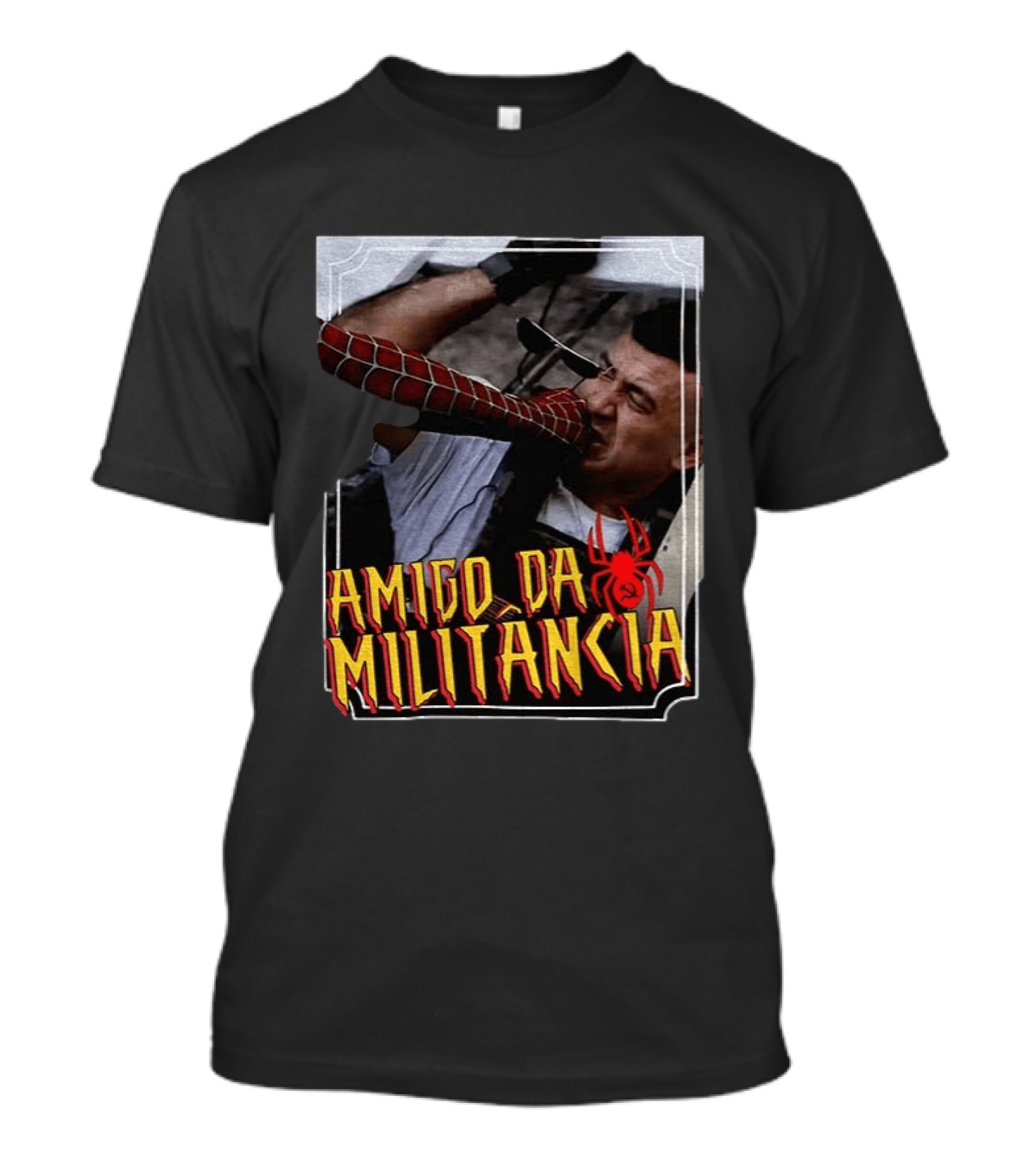 Amigo Da Militância Spider Man Punching T-Shirt