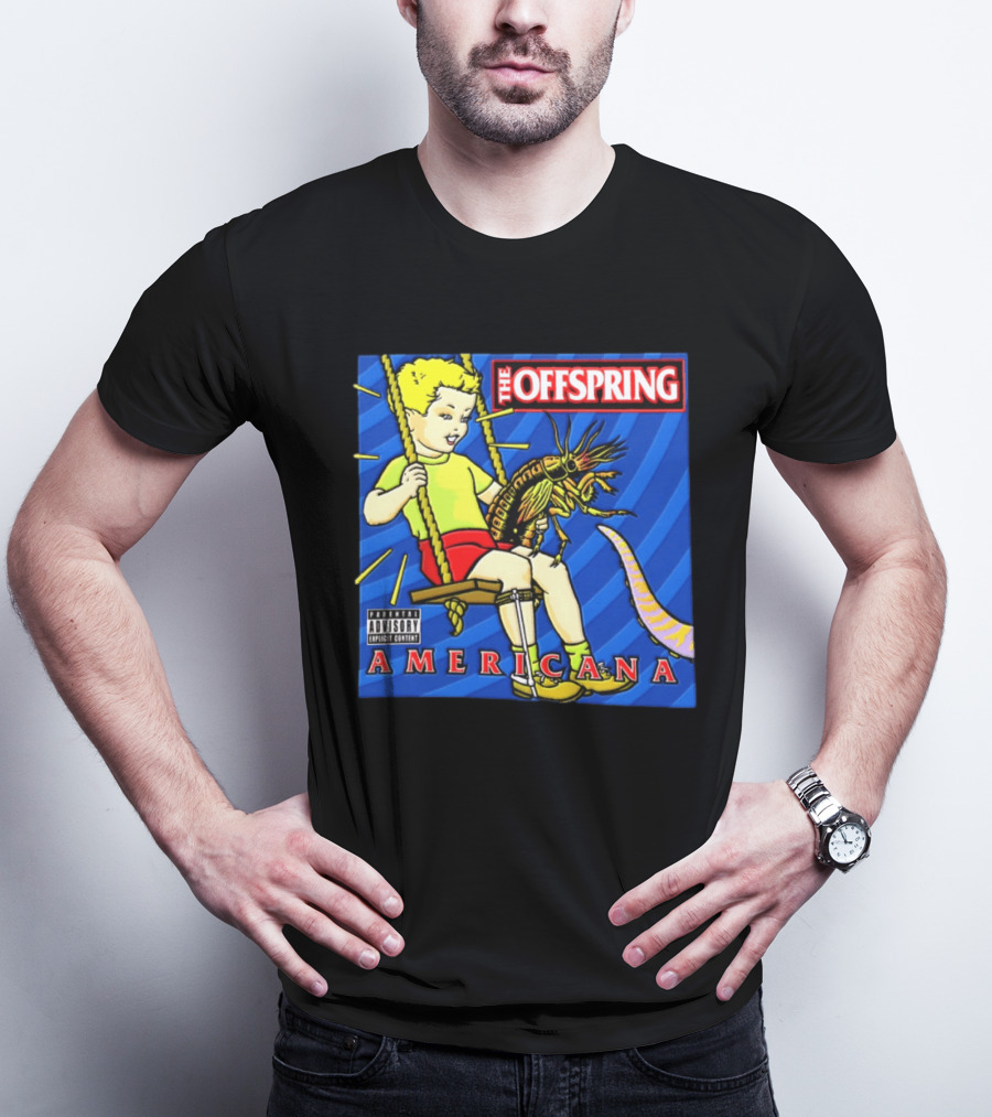 The Offspring Americana Album Cover Kid Holding Lobster Tentacle Explicit Content T-Shirt