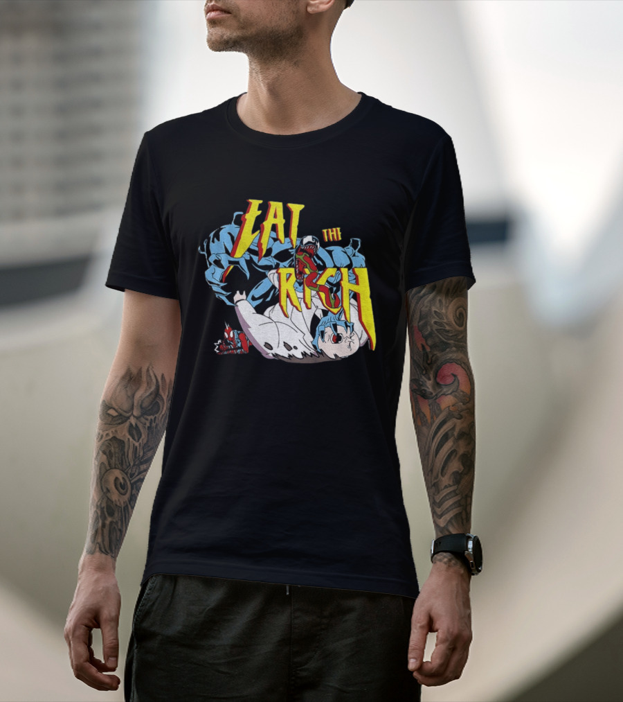 Venom Spider Man Eat The Rich Wilson Fisk Punch Nazi Police Marvel T-Shirt