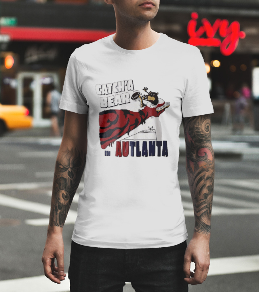 Catch A Bear Auburn Tigers Autlanta Football Cartoon T-Shirt