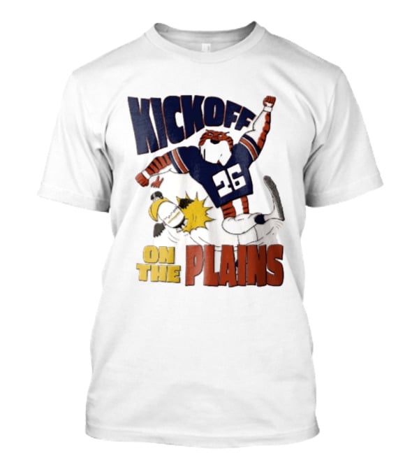 Kickoff On The Plains Auburn Tigers Southern Miss Cartoon Kicking Eagle T-Shirt