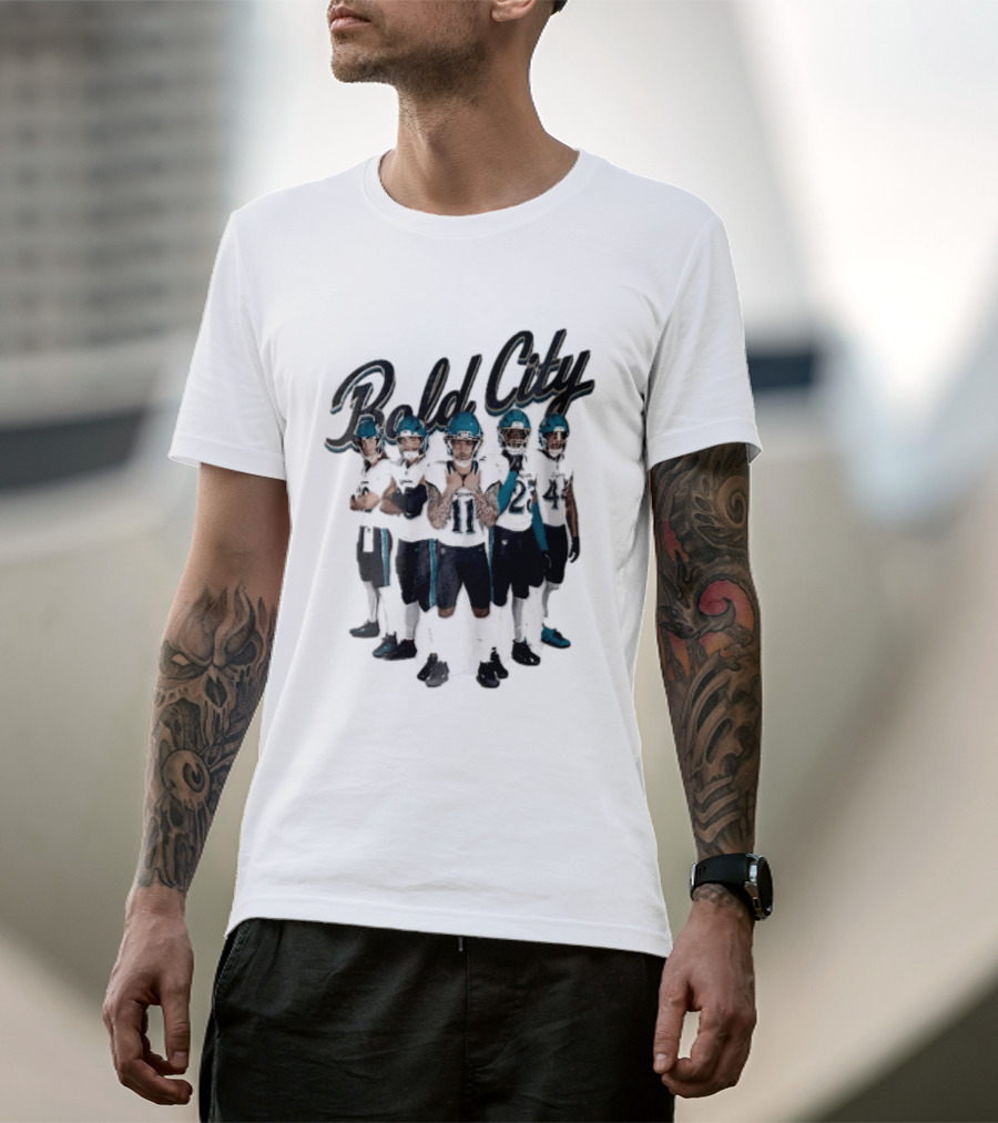 Bold City Jacksonville Jaguars Five Players Collage T-Shirt