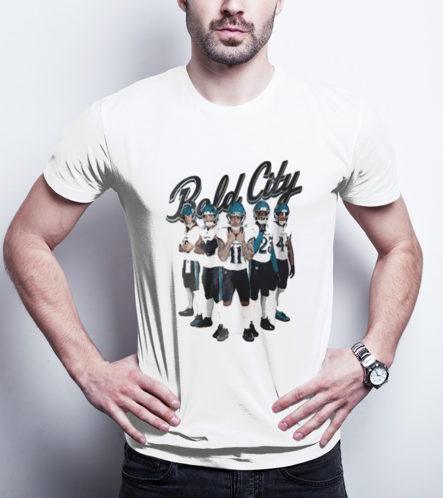 Bold City Jacksonville Jaguars Five Players Collage T-Shirt