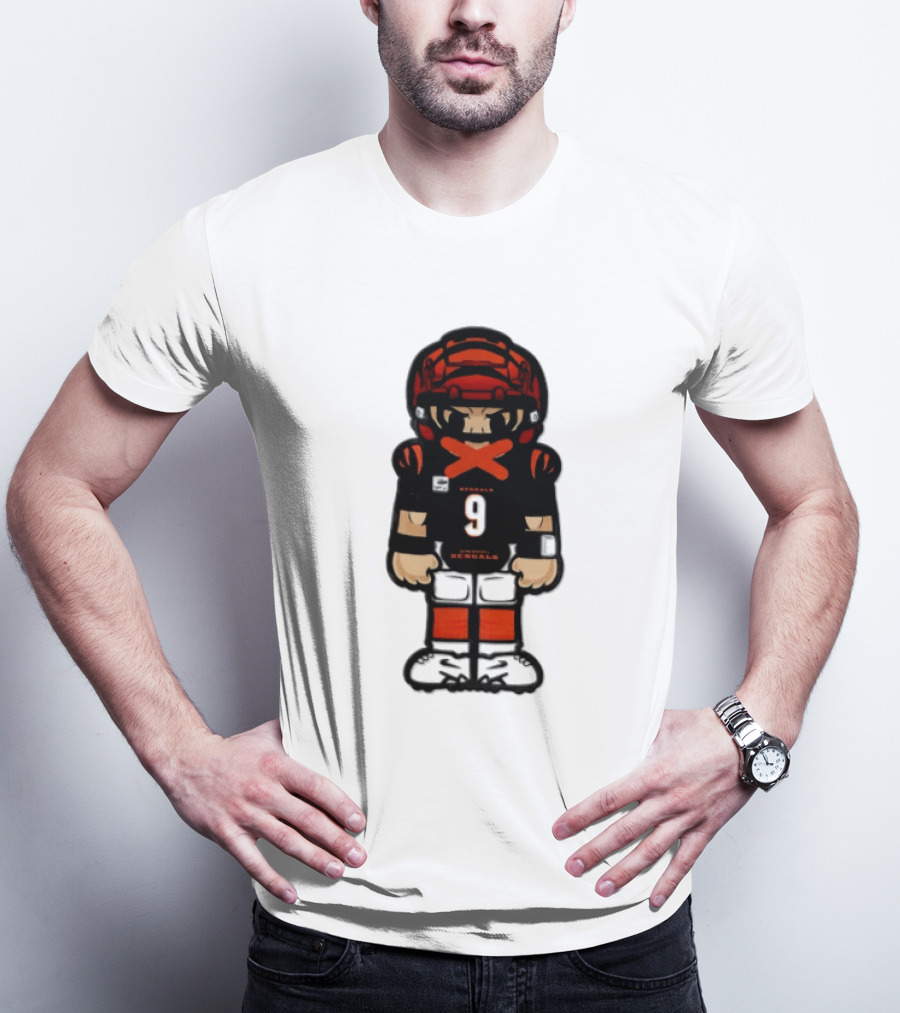 Joe Burrow Cincinnati Bengals 9 Chibi Football 2026 T-Shirt