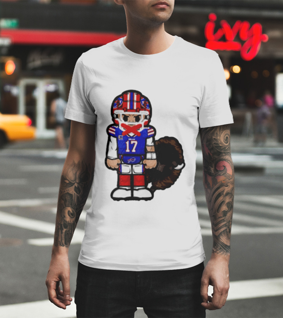 Josh Allen Buffalo Bills 17 Chibi Football 2026 T-Shirt
