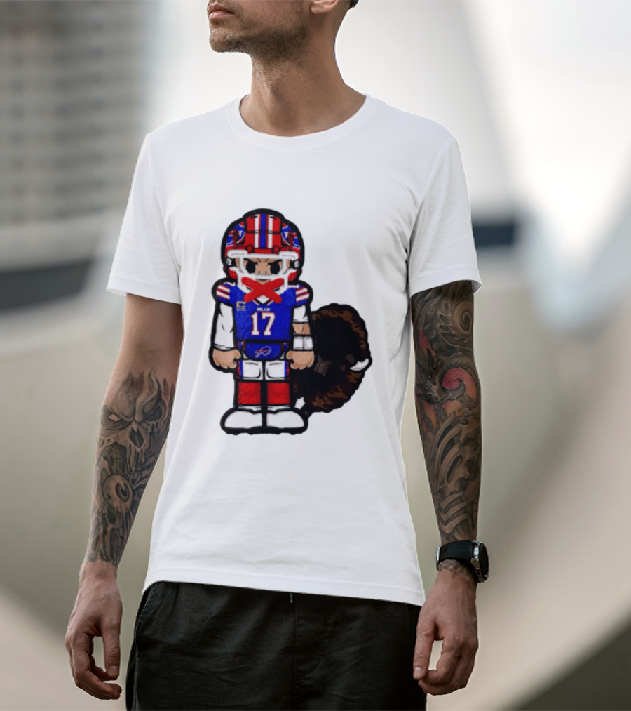 Josh Allen Buffalo Bills 17 Chibi Football 2026 T-Shirt