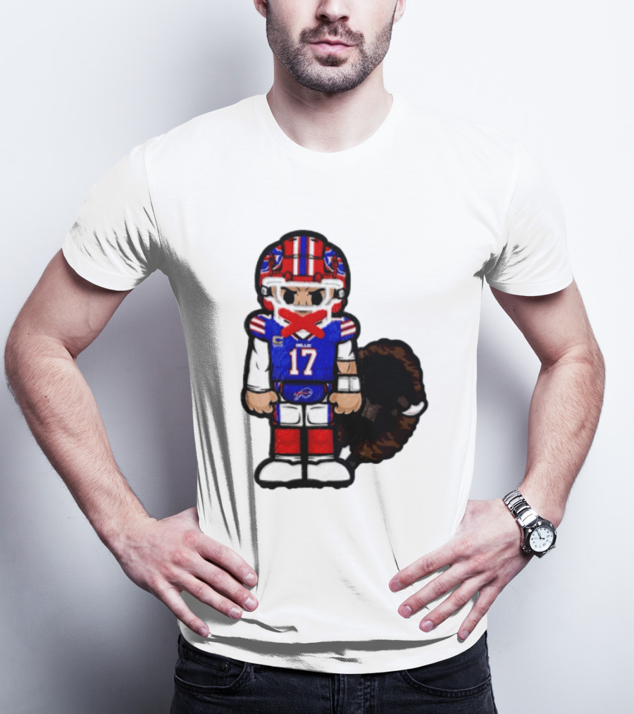 Josh Allen Buffalo Bills 17 Chibi Football 2026 T-Shirt